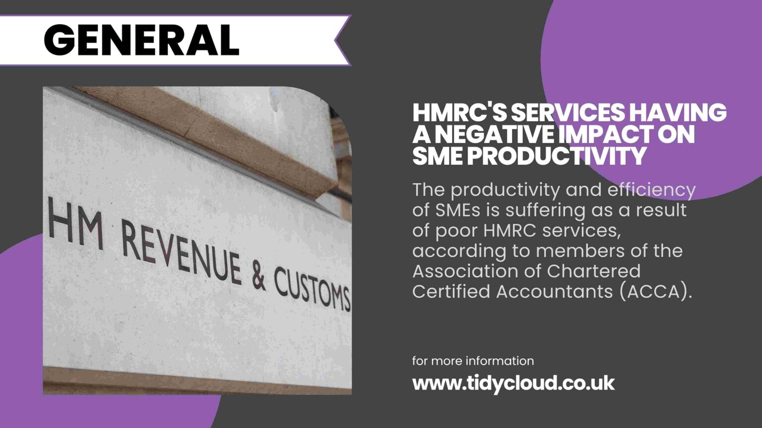 TidyCloud - HMRC's services having a negative impact on SME productivity